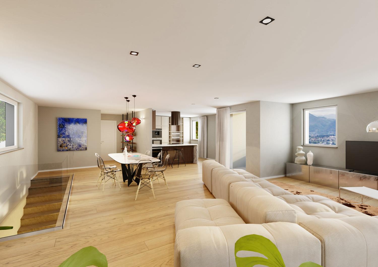 Buildable land R2 with lake view and project in Cademario