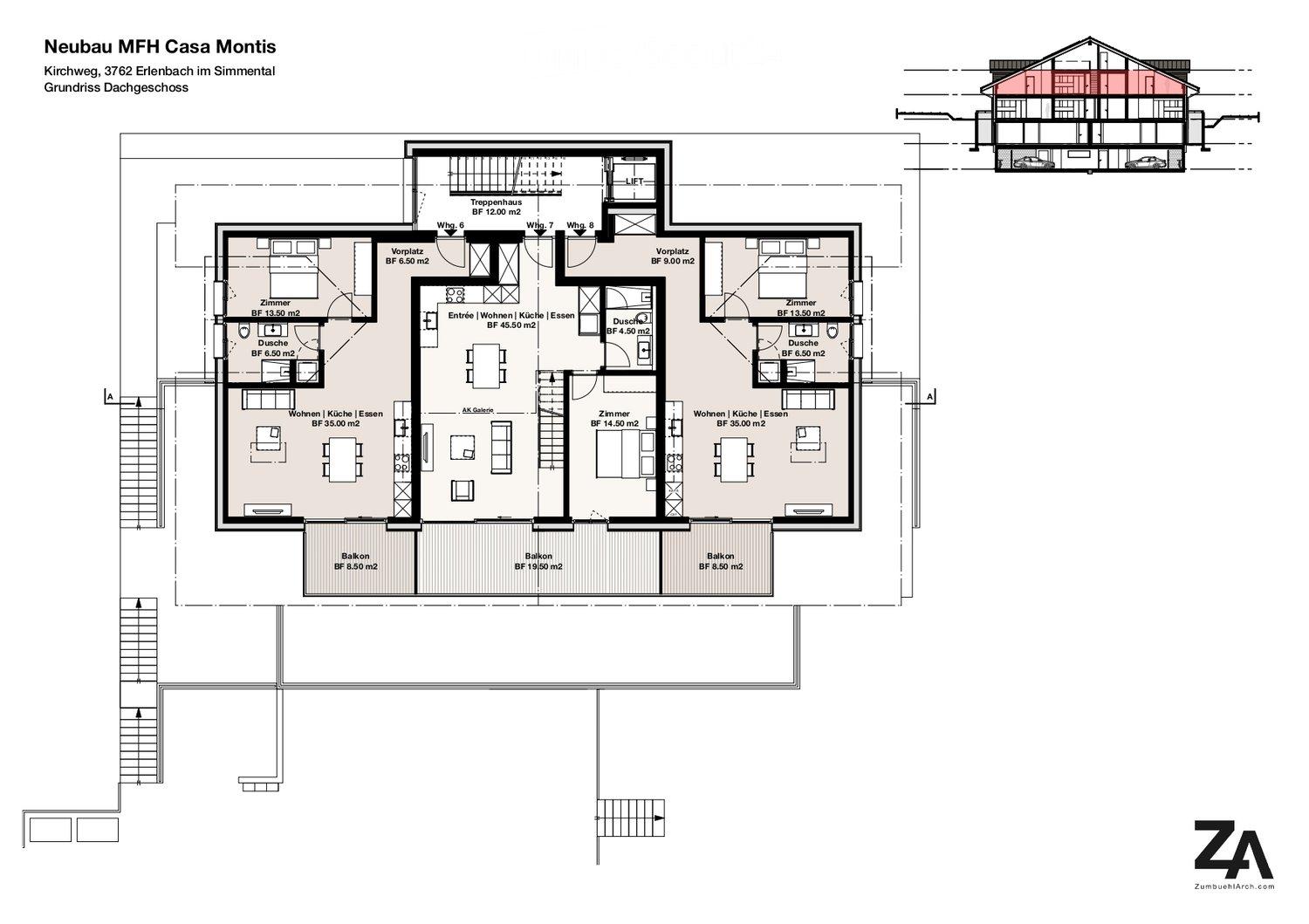 3½ rooms - Roof flat - in Kirchweg 316g - for CHF 650000 - 94 m² - New ...
