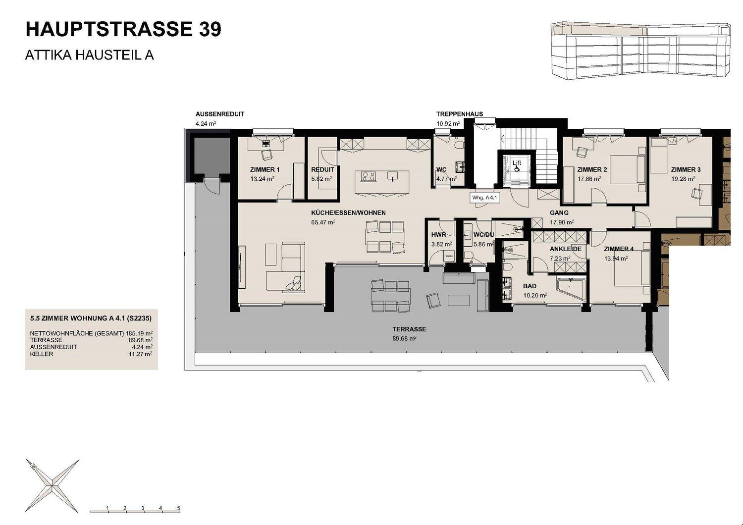 Attique - 5½ pièces - à Hauptstrasse 39 - pour CHF 1398000 - 185 m² ...
