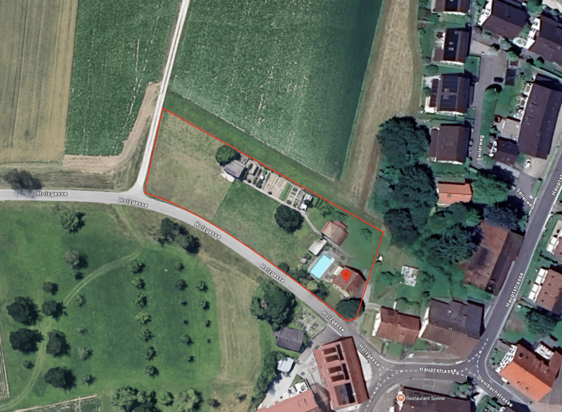 Attractive building land plot with additional agricultural zone